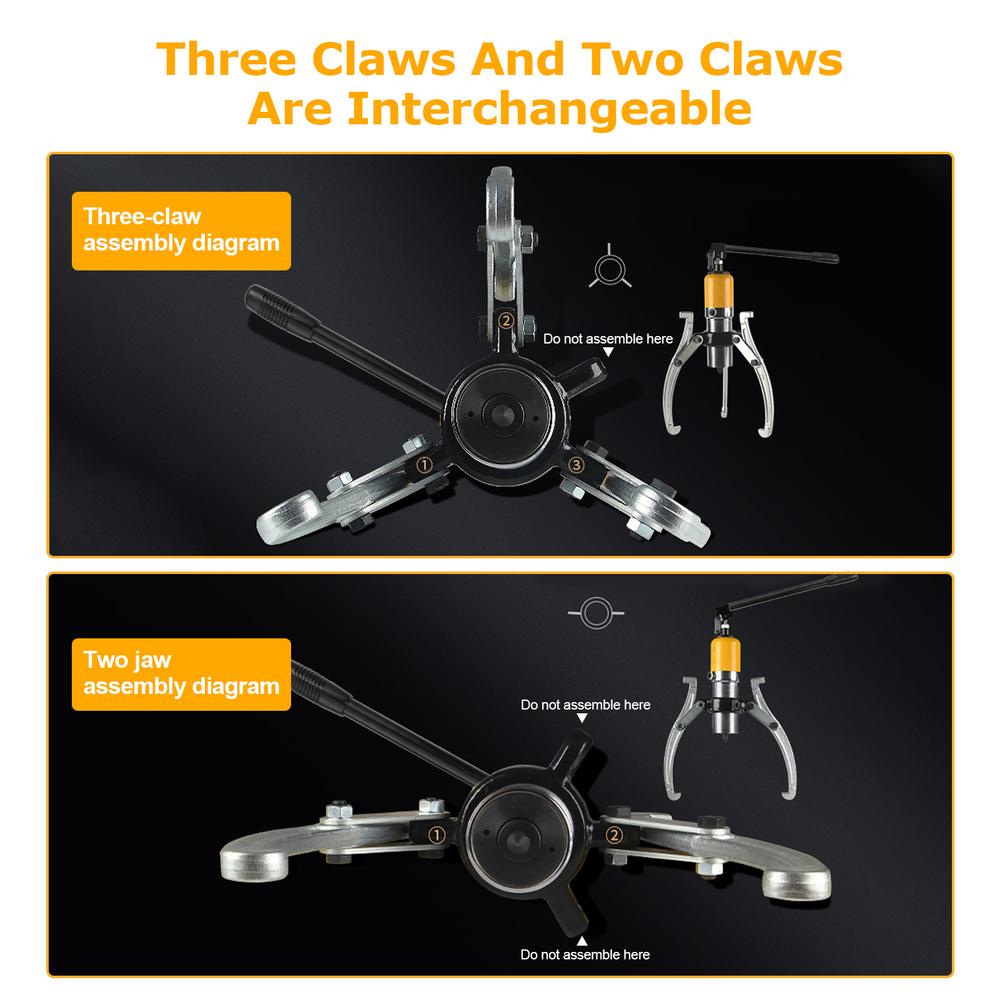 VAHIGCY Hydraulic Bearing Puller 15T 3-Jaw Puller Bearing Separator ...