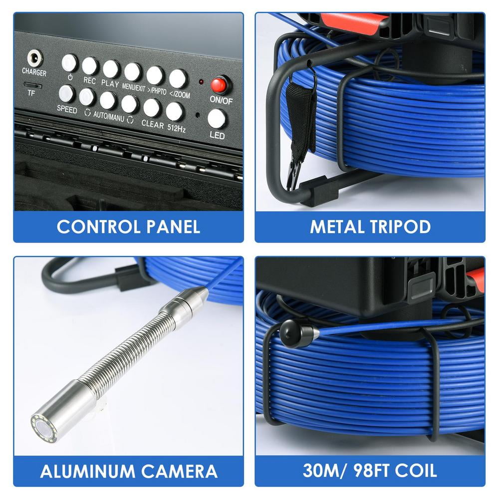 VAHIGCY Inspection Camera Pipe Snake Camera Duct Camera With Auto ...