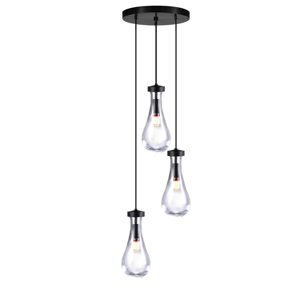 VAHIGCY Pendant Lighting for Kitchen Island Set of 3 Raindrop ...