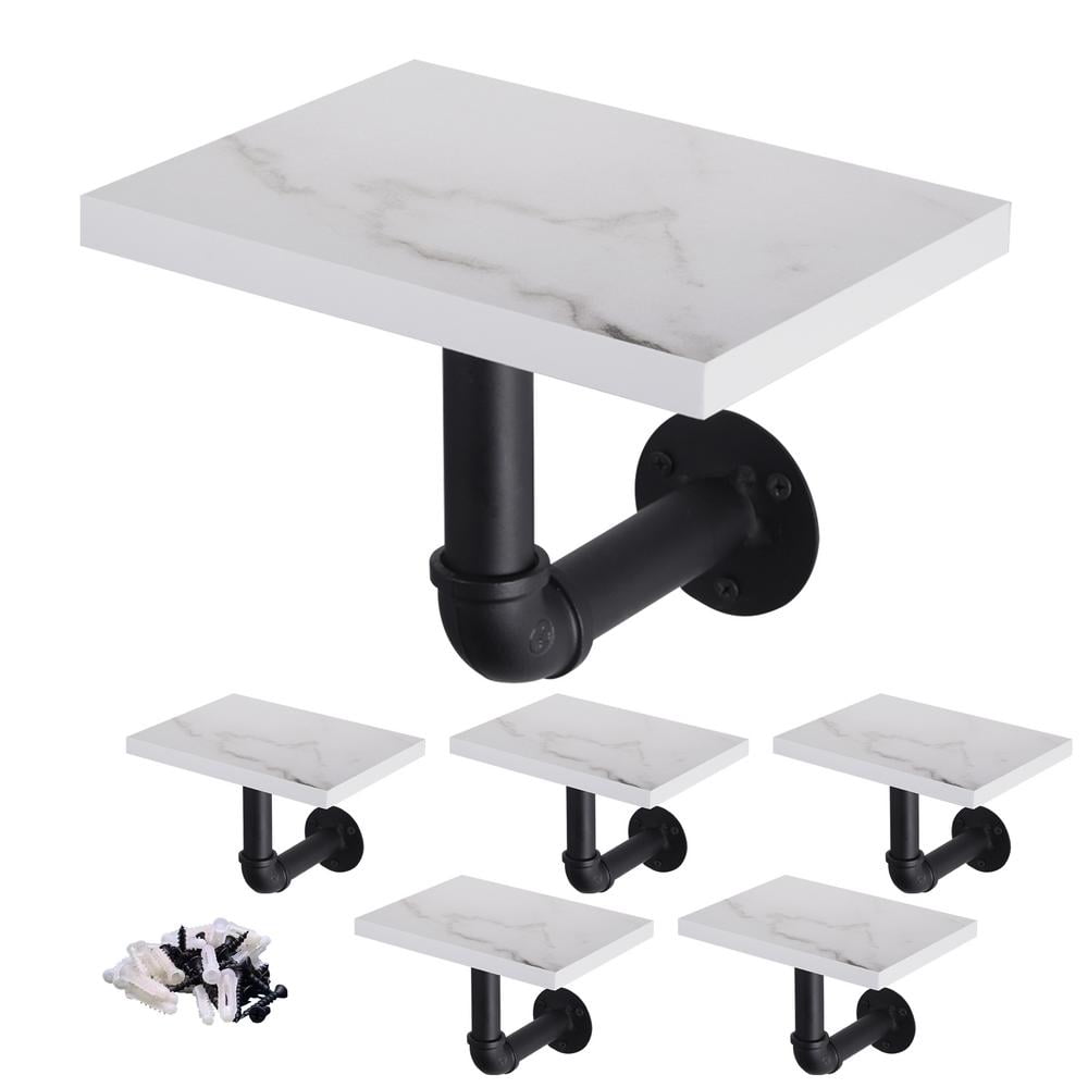 VAHIGCY Floating Shelf Rack Floating Pipe Shelves Rack for Bedroom ...