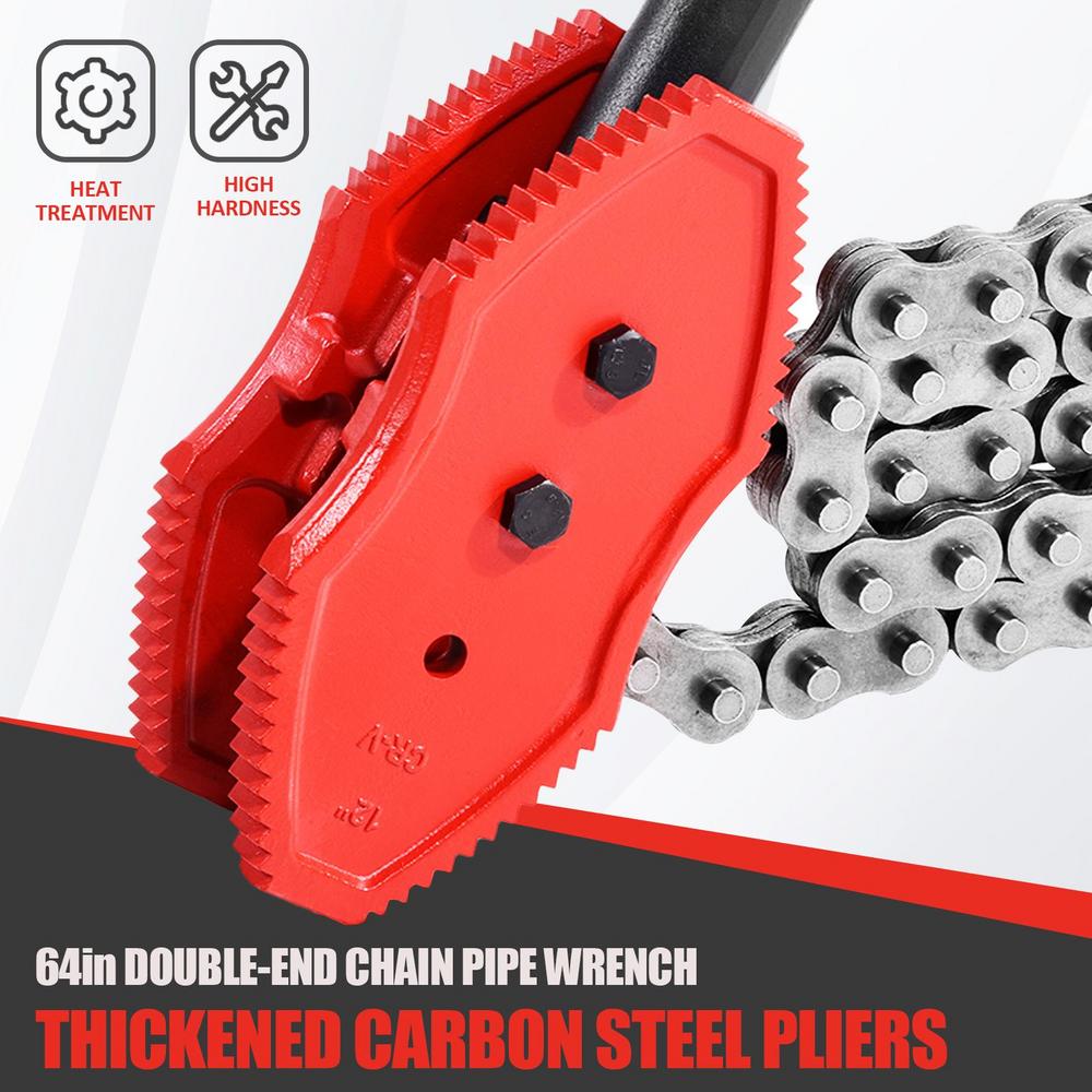 VAHIGCY Pipe Wrench with Chain Multipurpose Wrench with Chain Portable ...