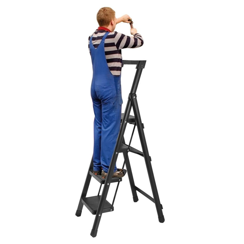 VAHIGCY Step Ladders for Home Non-Slip 4 Step Stool Ladder Portable ...
