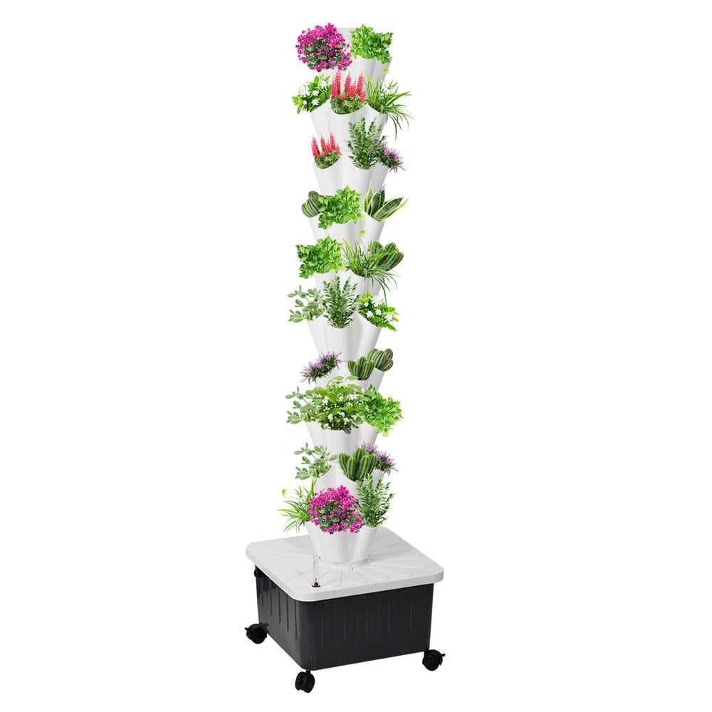 VAHIGCY Vertical Hydroponic Garden Tower 10-layer Hydroponic Planter ...