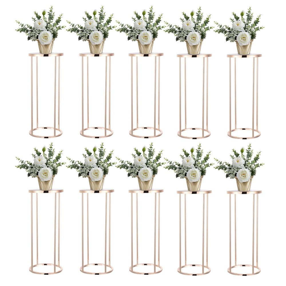 VAHIGCY Wedding Metal Flower Stand 10pcs Wedding Centerpiece Cylinder ...