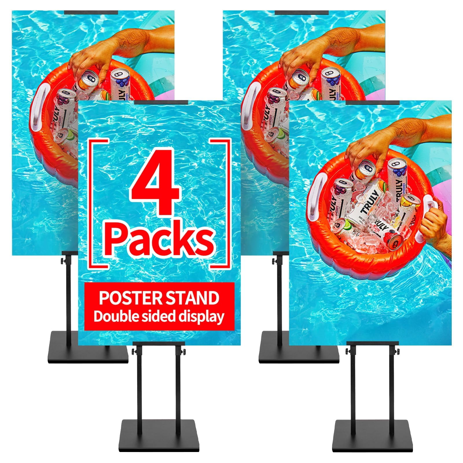 VAIIGO 4-Pack Poster Stand - Heavy Duty, Double-Sided, Adjustable ...