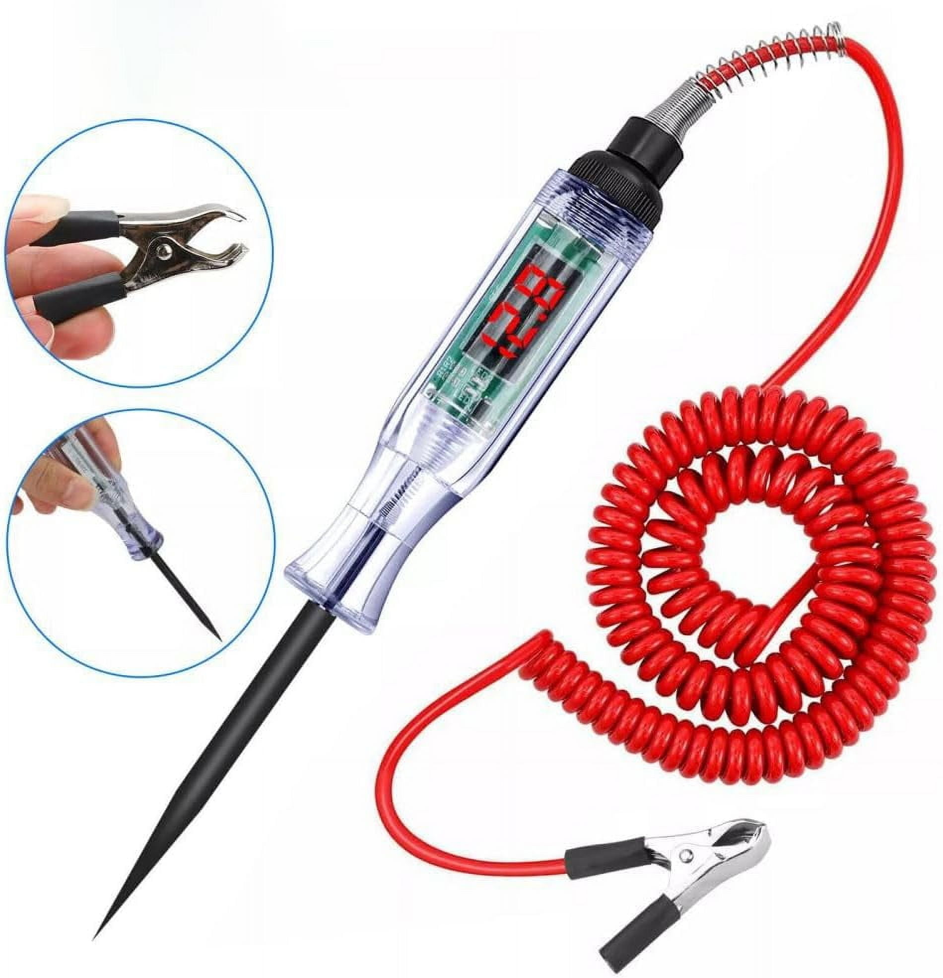 VAIKAXY Automotive Test Light, LED Digital Circuit Tester, DC 36/12/24V ...