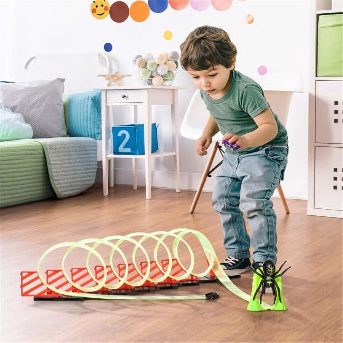 VAIKAXY Construction Race Tracks for Kids Toys, Flexible DIY Track Set ...