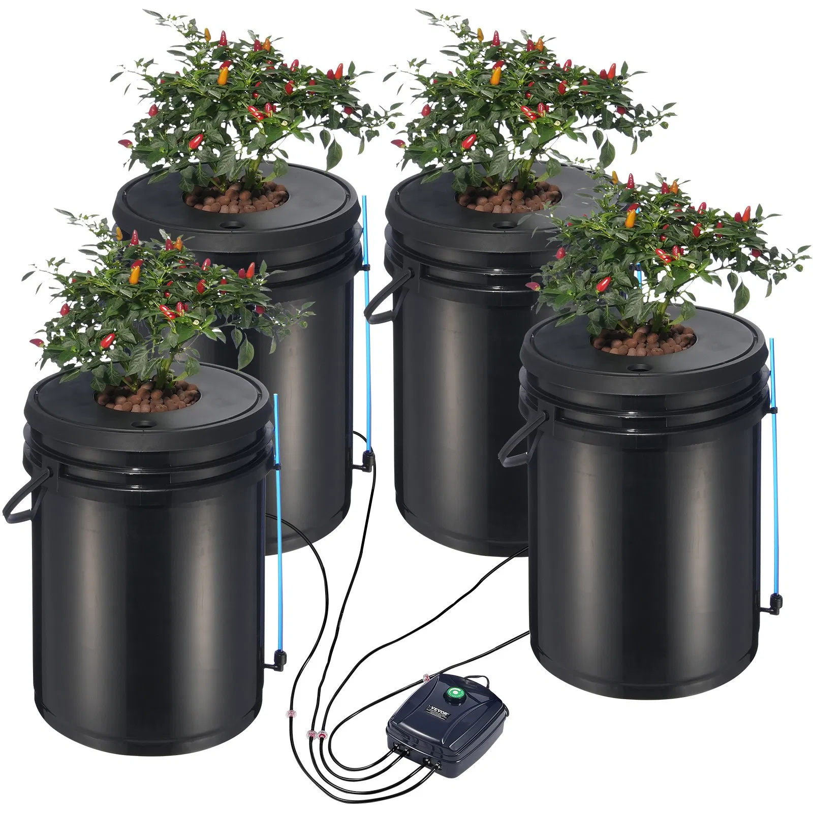 VAIKAXY Deep Water Culture Growing Bucket DWC Hydroponic System 5 ...