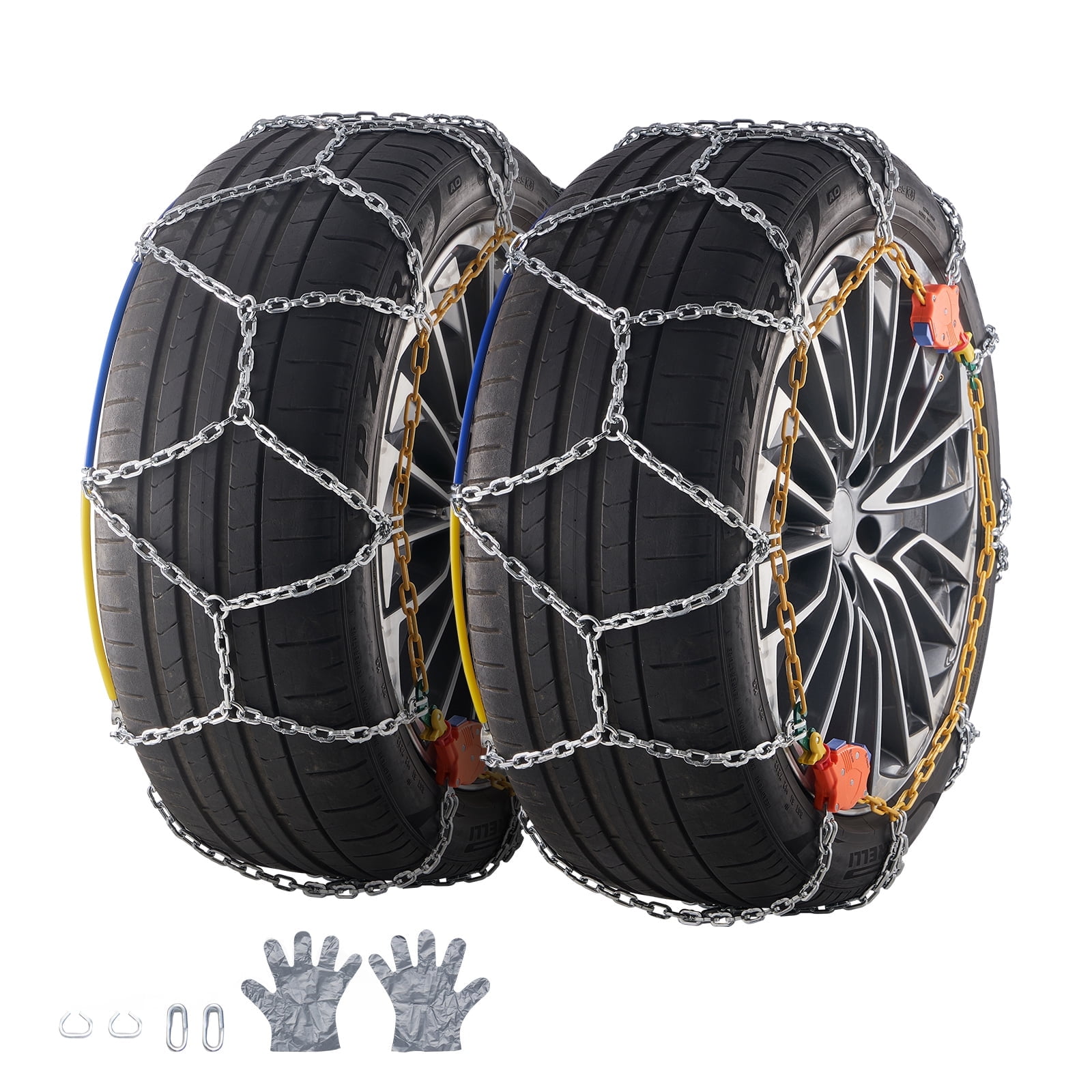 VAIKAXY Snow Chains for Truck,16-Piece Durable Wheel Traction Chains ...