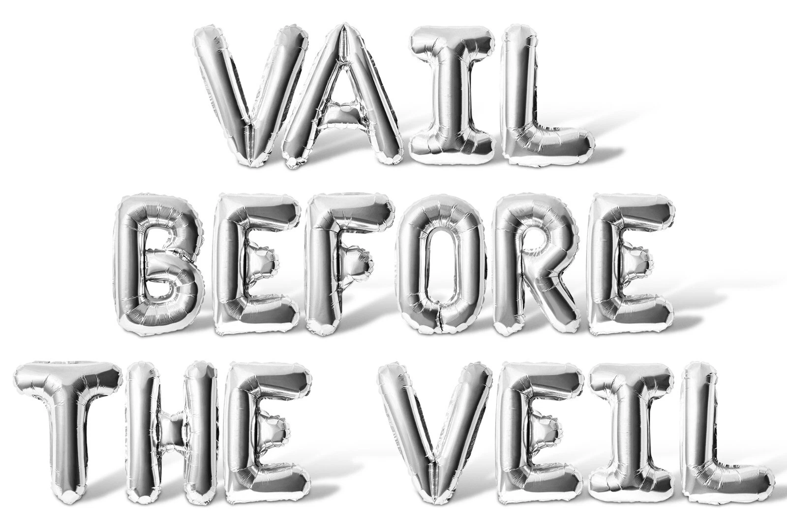 VAIL BEFORE THE VEIL Letter Balloon Banner - DIY Bachelorette Party ...