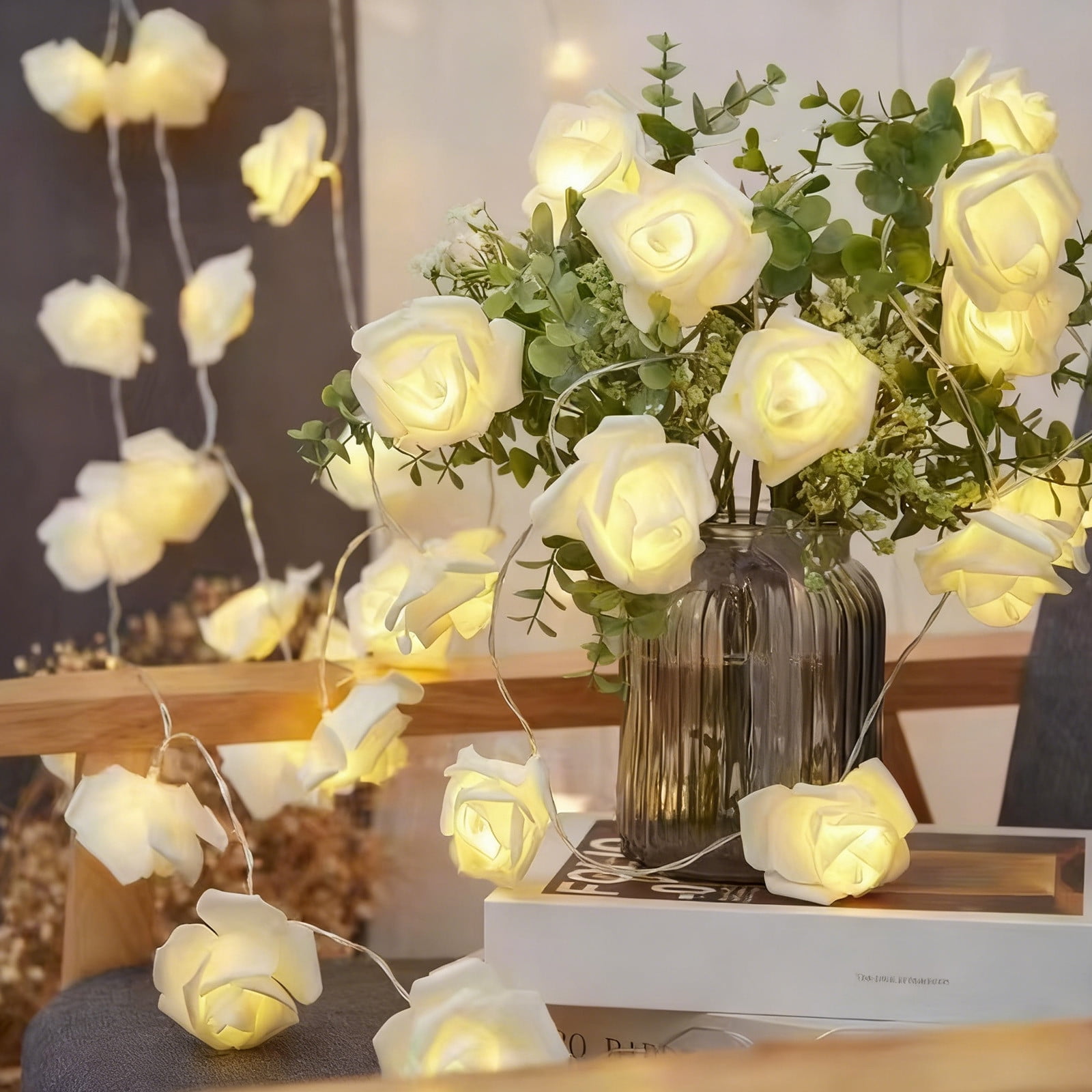 VAJUSO LED Rose String Light B - Walmart.com