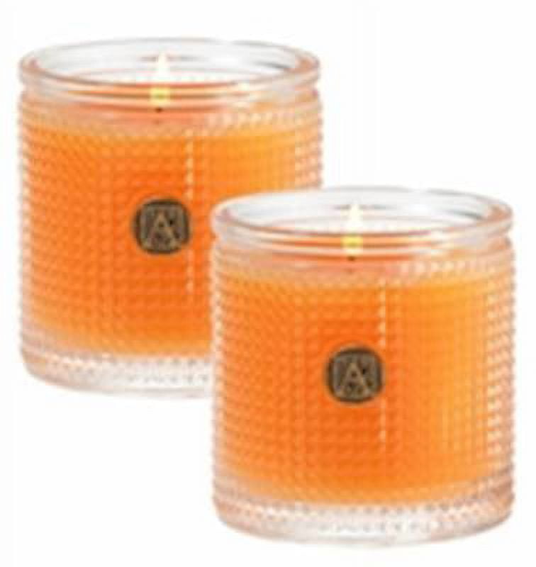 VALENCIA - SET of 2 Aromatique Textured Glass Scented Jar Candle ...