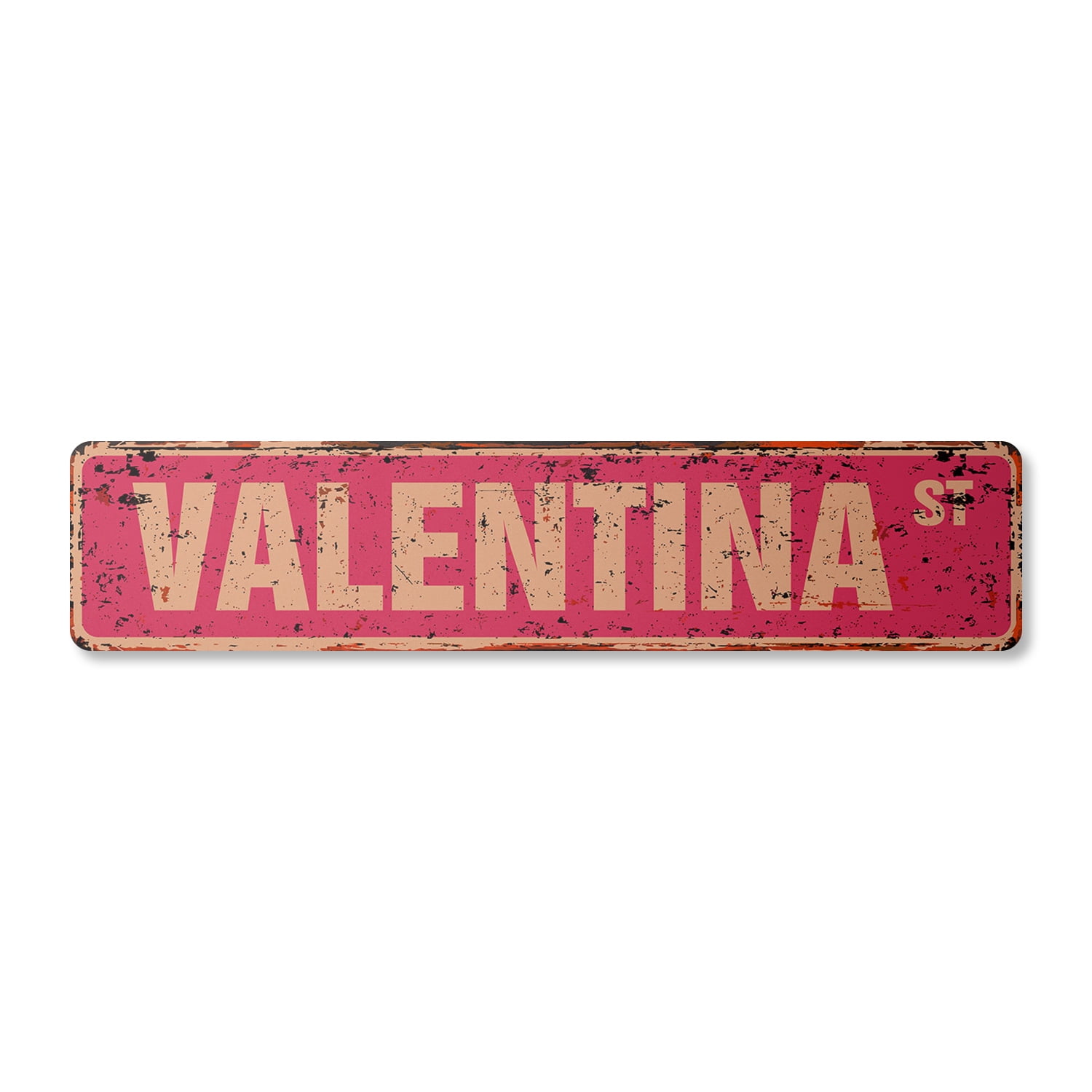 VALENTINA Vintage Plastic Street Sign Childrens Name Room Sign | Indoor/Outdoor | 18" Wide ...