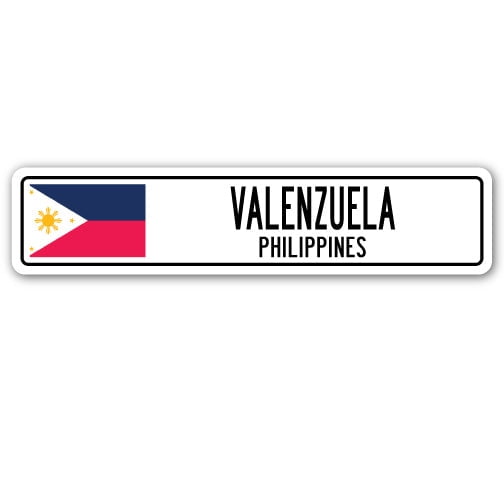 VALENZUELA PHILIPPINES Street Sign Filipino flag city country road wall ...