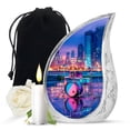 VALERASH 10 Inch Large Drum Funeral Urns for Adults - Blue Teardrop ...
