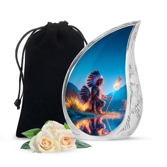 VALERASH Brave American Funeral Urns for Human Ashes Adult Man - Blue ...