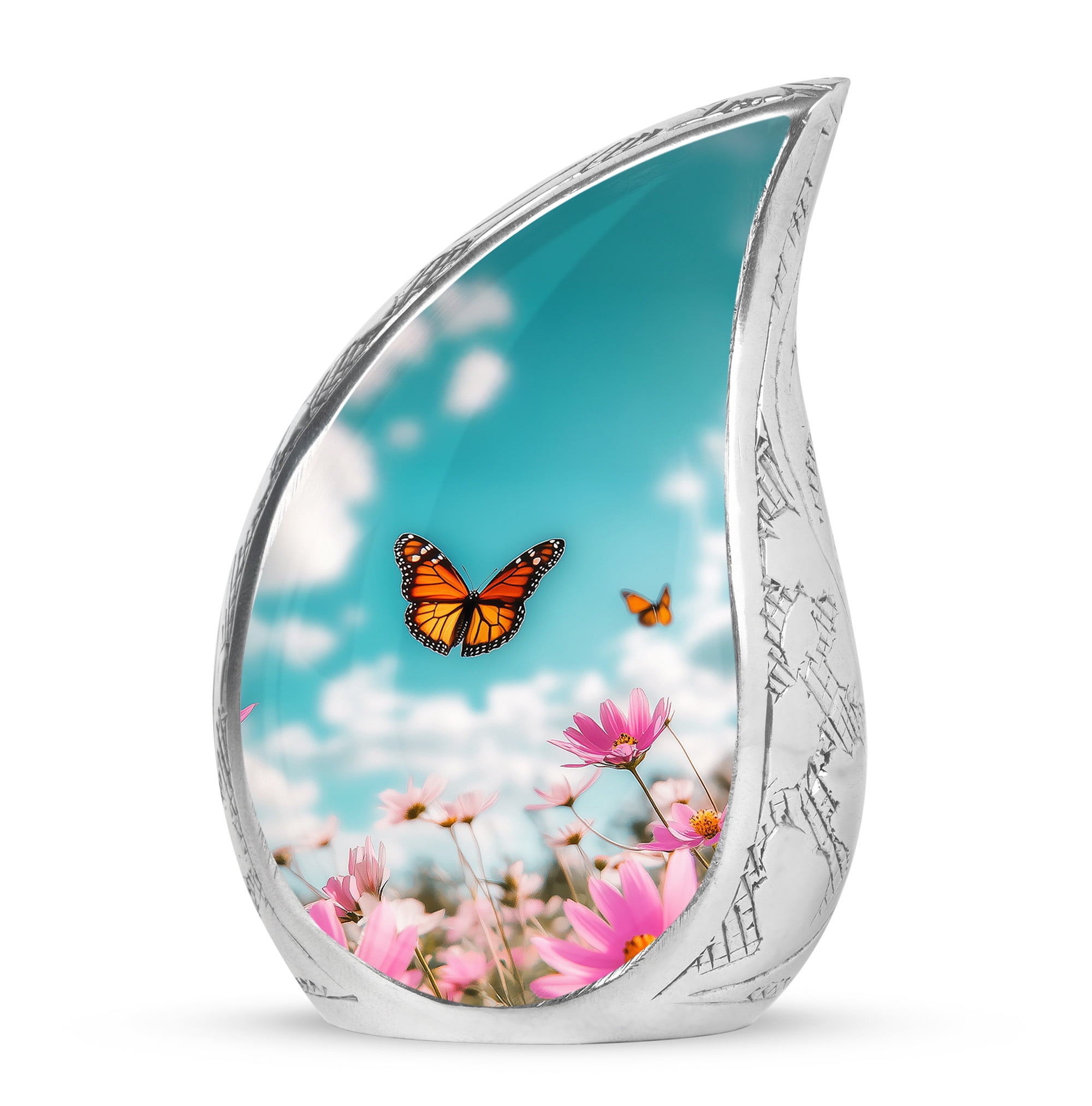 VALERASH Butterfly Mini Teardrop Urn for Ashes for Women - Keepsake ...