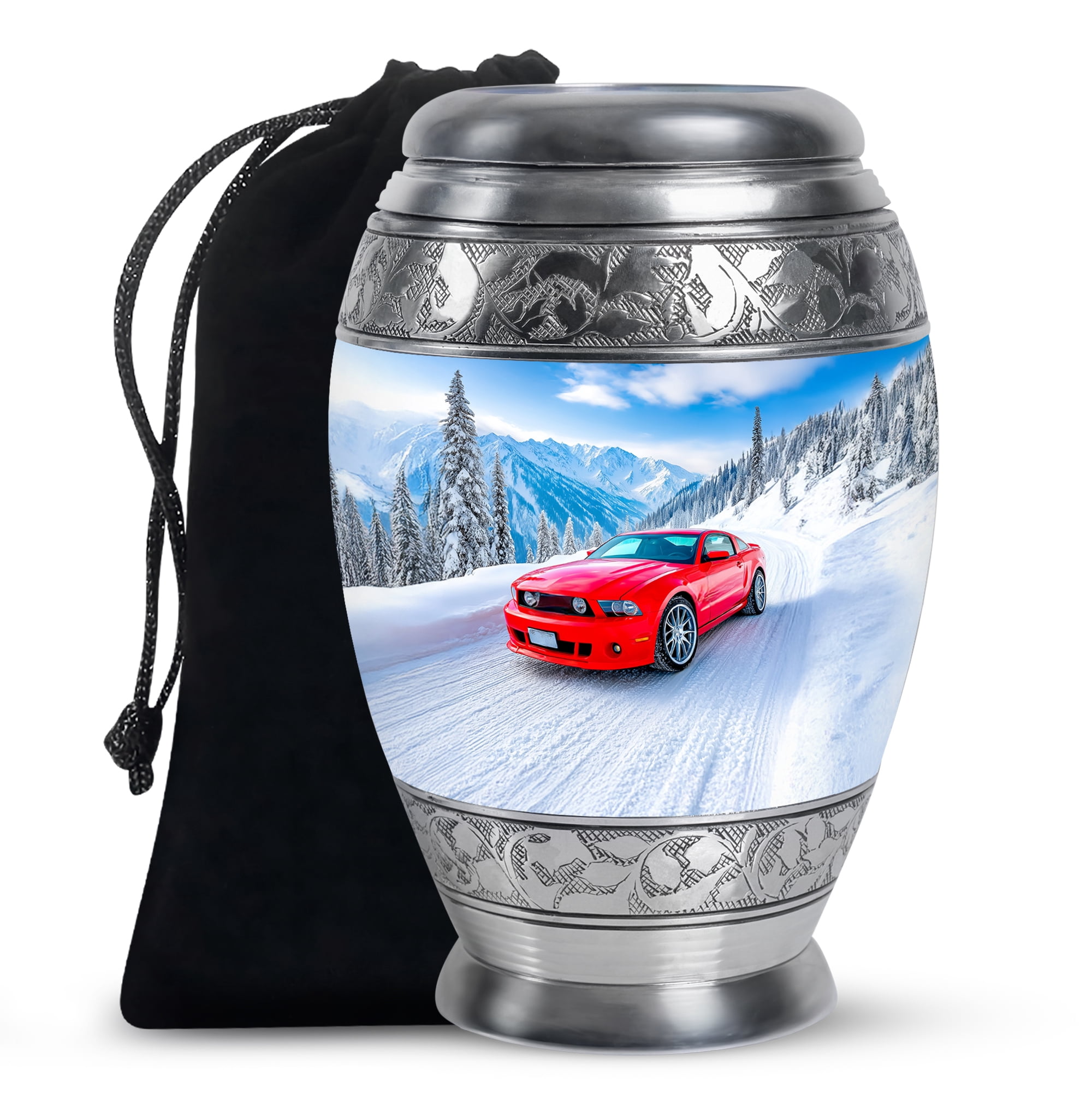 VALERASH Car Cremation Urns for Adult Ashes Women - Large Blue Memorial ...