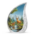 VALERASH Deer Funeral Urns for Human Ashes Adult Female - Blue Teardrop ...
