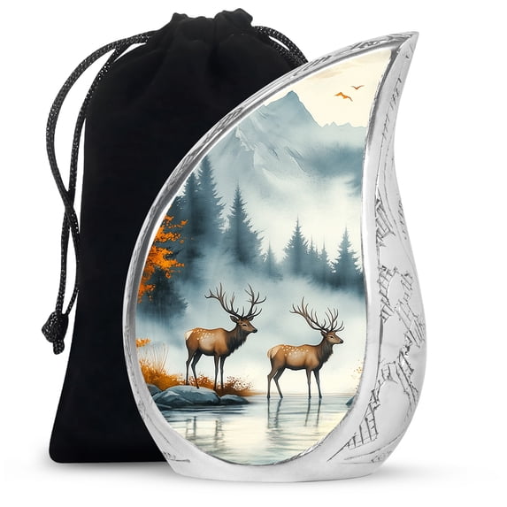 VALERASH Deer Funeral Urns for Human Ashes Adult Female - White ...