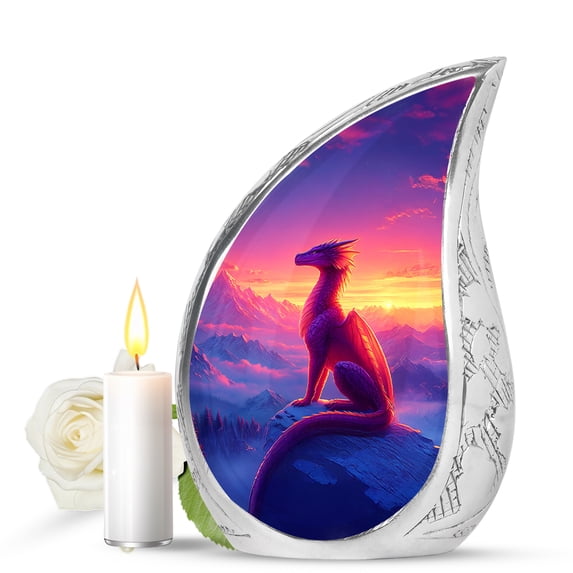 VALERASH Dragon Urns for Human Ashes Adult Female - Keepsake Sunset ...