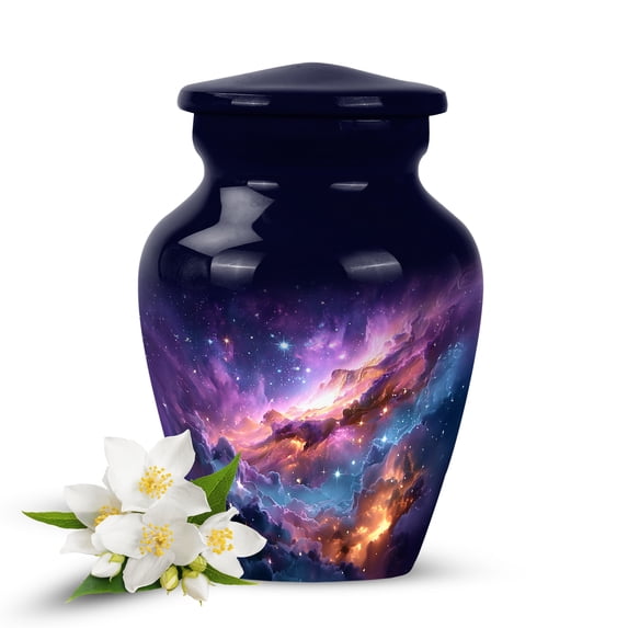 VALERASH Galaxy Small Burial Urns for Adult Male - Keepsake Black ...