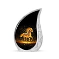 VALERASH Horse Cremation Urns for Adult Ashes Women - Black Teardrop ...