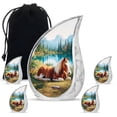 VALERASH Horse Memorial Urns for Adult Male Set of 5 - Blue Teardrop ...