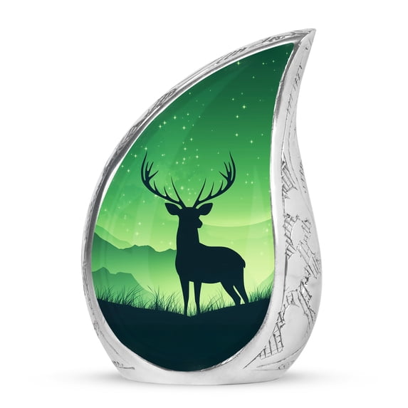 VALERASH Keepsake Deer Urn, Cremation Urns for Adult Ashes Women, Green ...