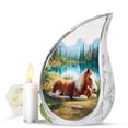 VALERASH Keepsake Horse Urn - Teardrop Cremation Urns for Adult Ashes ...