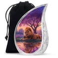 VALERASH Lion Urn for Ashes Adult Male - Pink Teardrop Urn for Mother ...
