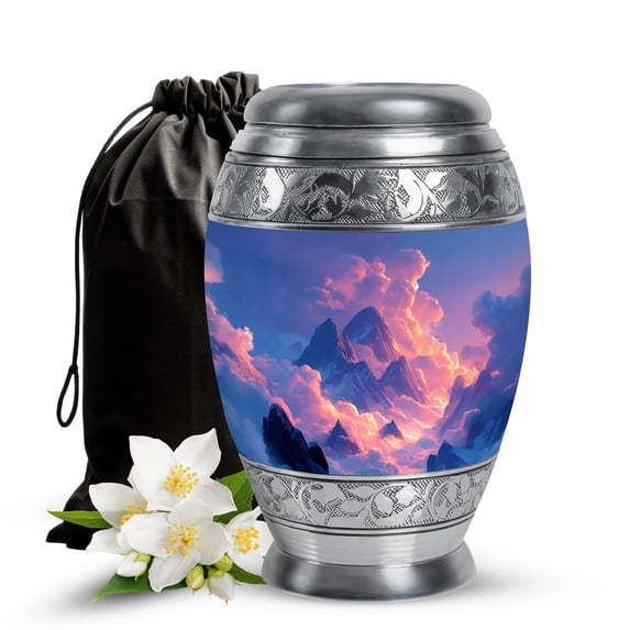 VALERASH Mountain Cremation Urns for Human Ashes Adult Female - Purple ...
