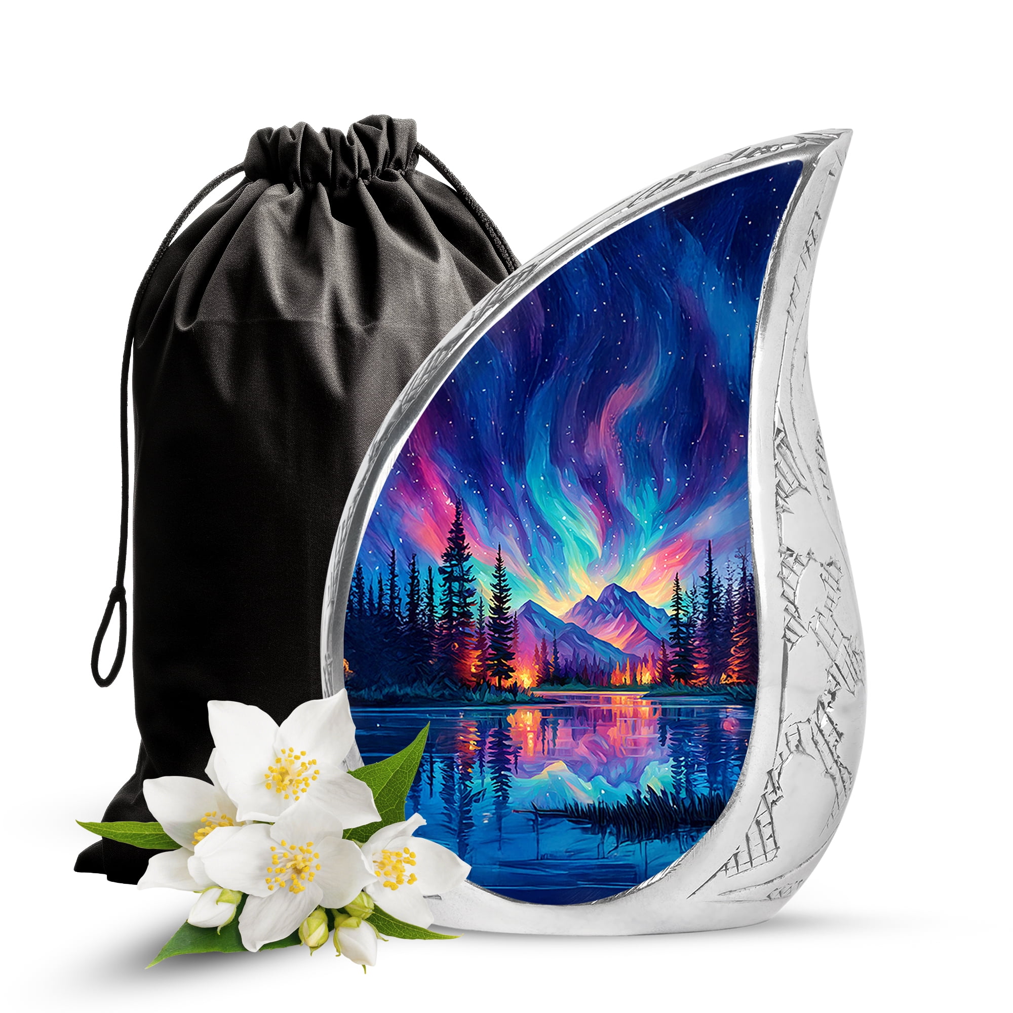 VALERASH Northern Light Urns for Human Ashes Adult Female - Mountain ...