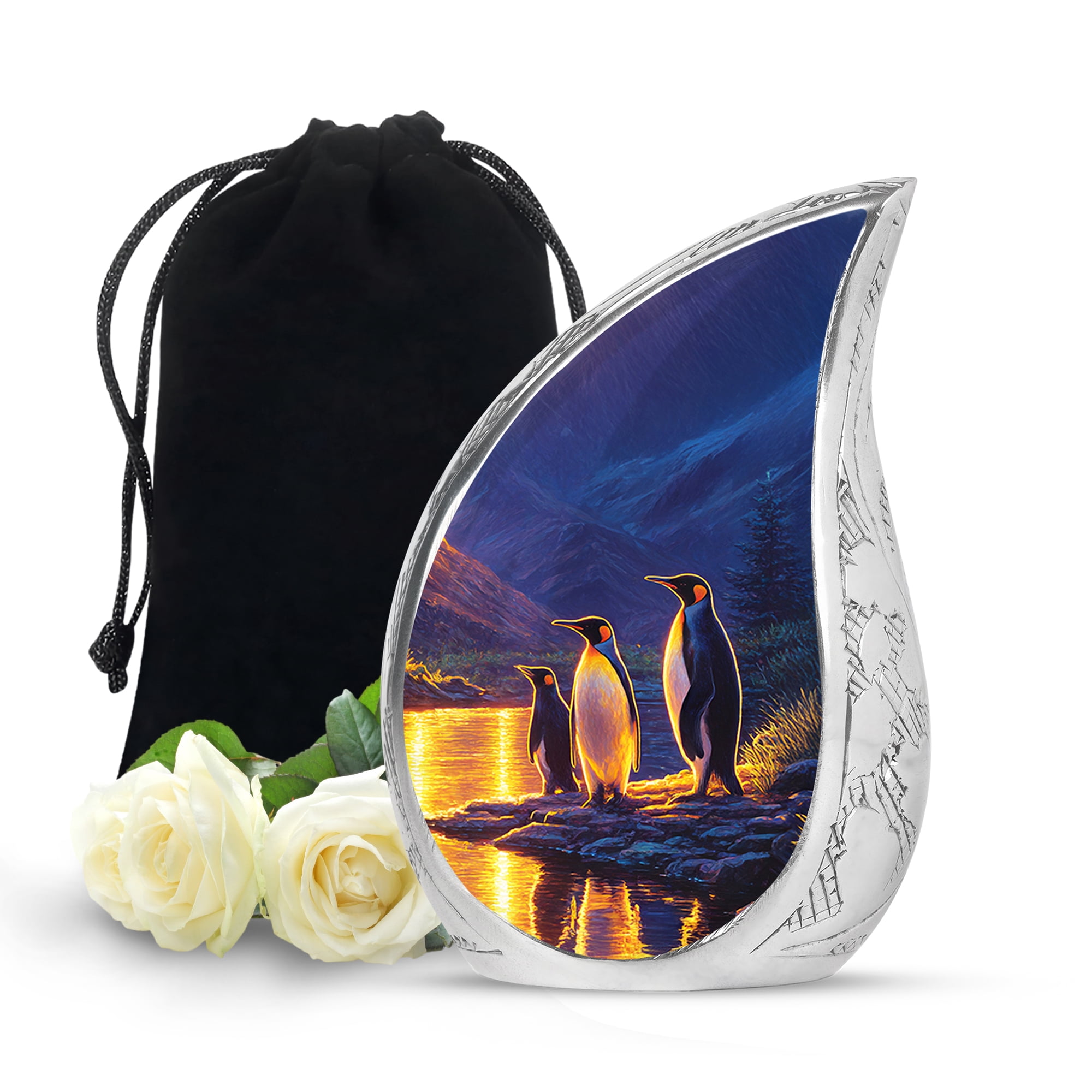 VALERASH Penguin Cremation Urns for Human Ashes Adult Male & Female ...