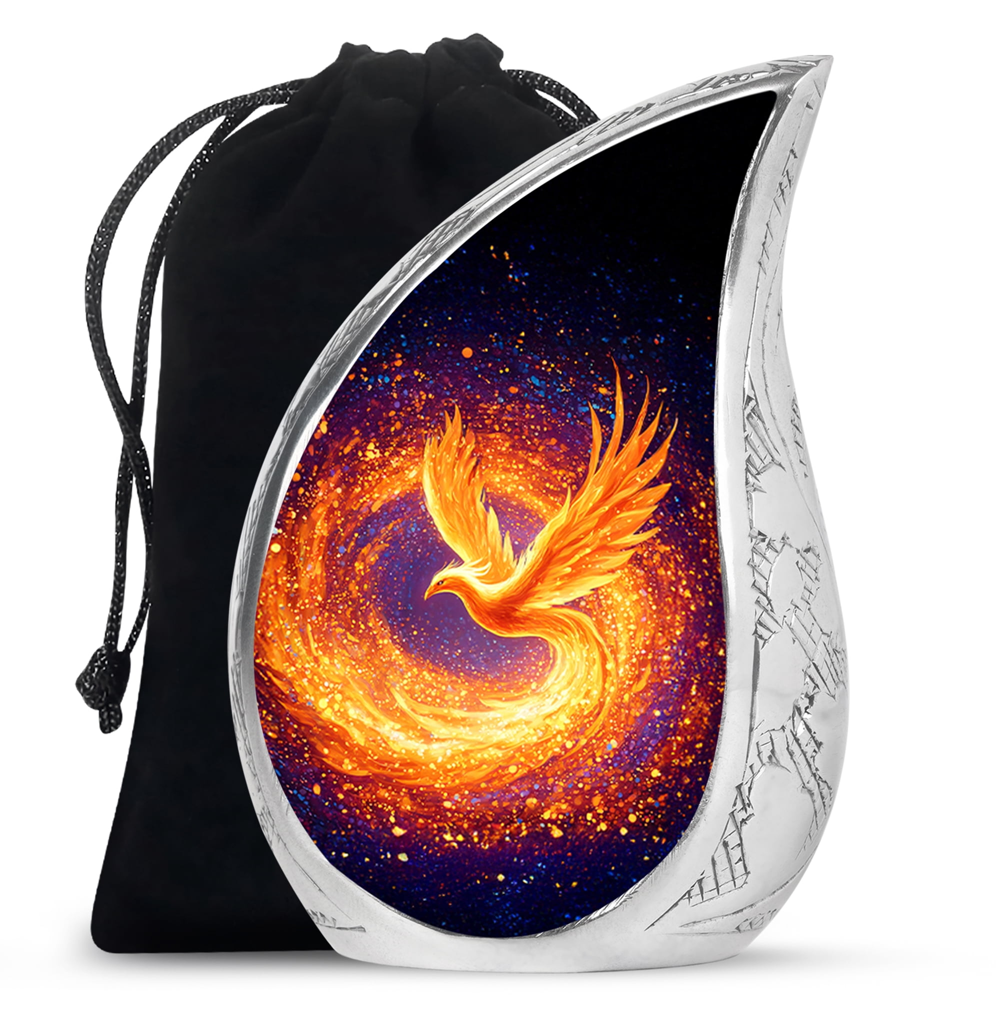 VALERASH Phoenix Urn for Adults - Black Cremation Urns for Human Ashes ...