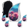 VALERASH Pink Rose Urns for Human Ashes Adult Man - Large Blue Tear ...