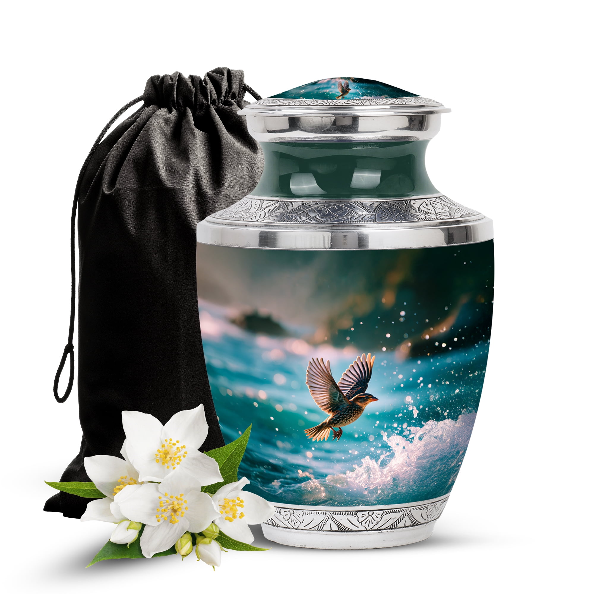 VALERASH Sparrow Burial Urns for Human Ashes Adult Man - Large Blue ...