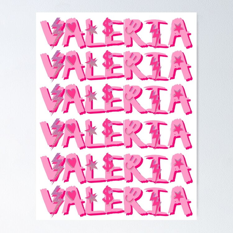 VALERIA name Poster - KIRA.1052, UNFRAMED-12x18 - Walmart.com