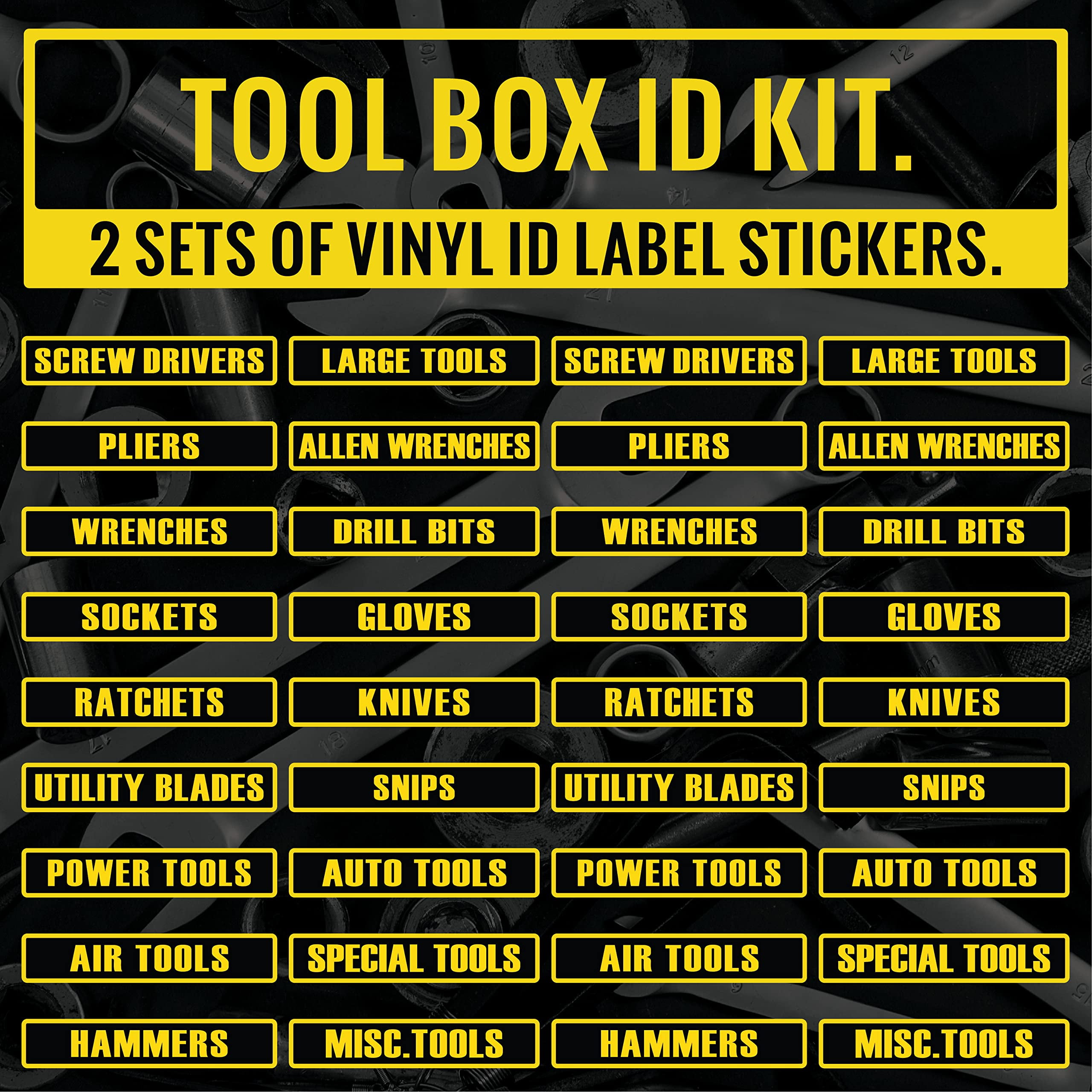 VALIANT COLLECTIONS - Tool Box Kit Stickers-Vinyl Decal for and Van Lab ...