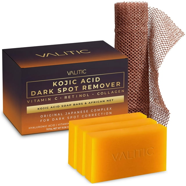 VALITIC Kojic Acid Dark HMF23 Spot Remover Soap Turmeric, Vitamin C, Retinol - Original Japanese ...