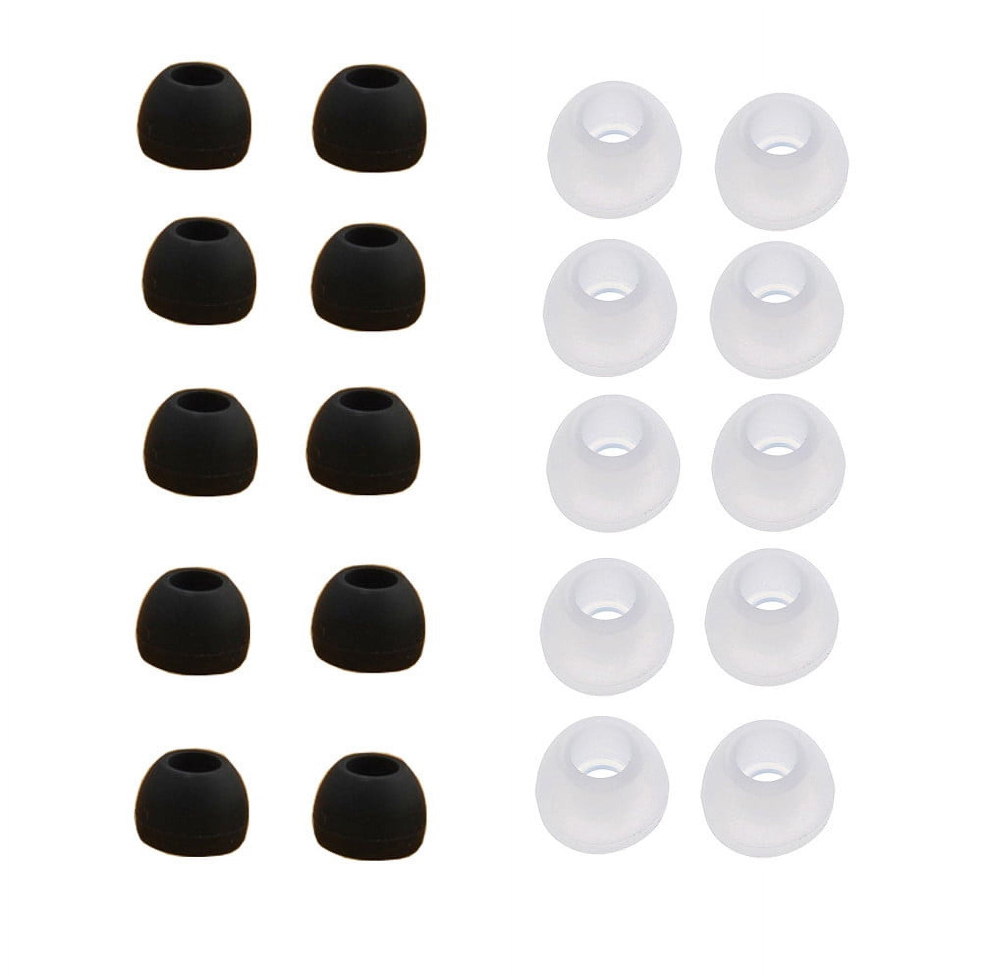 VALSEEL 10 Pairs Medium Size Clear Silicone Replacement Ear Buds Tips ...