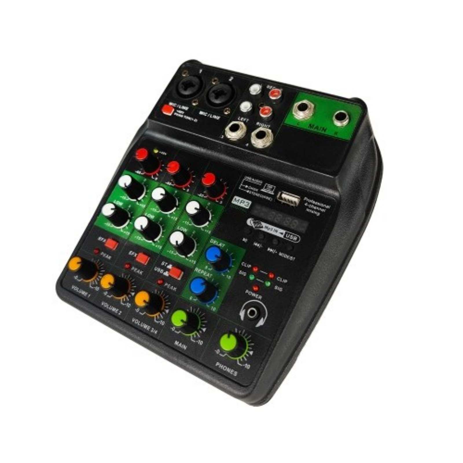 VALSEEL Audio Mixer Portable Sound Mixing Console Bluetooth Sound Card ...