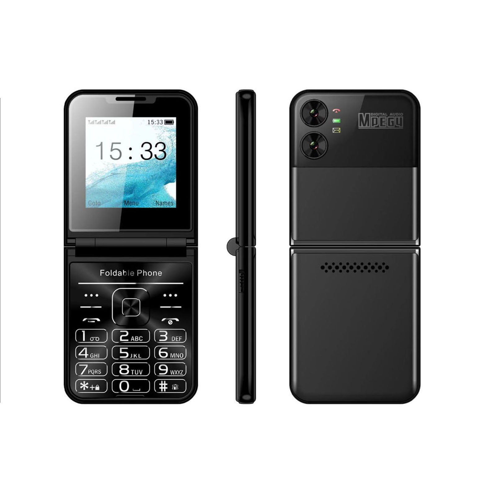 VALSEEL Flip Phone Dazzling Colorful Cell Phone 4 SIM 4 STANDBY Cell ...