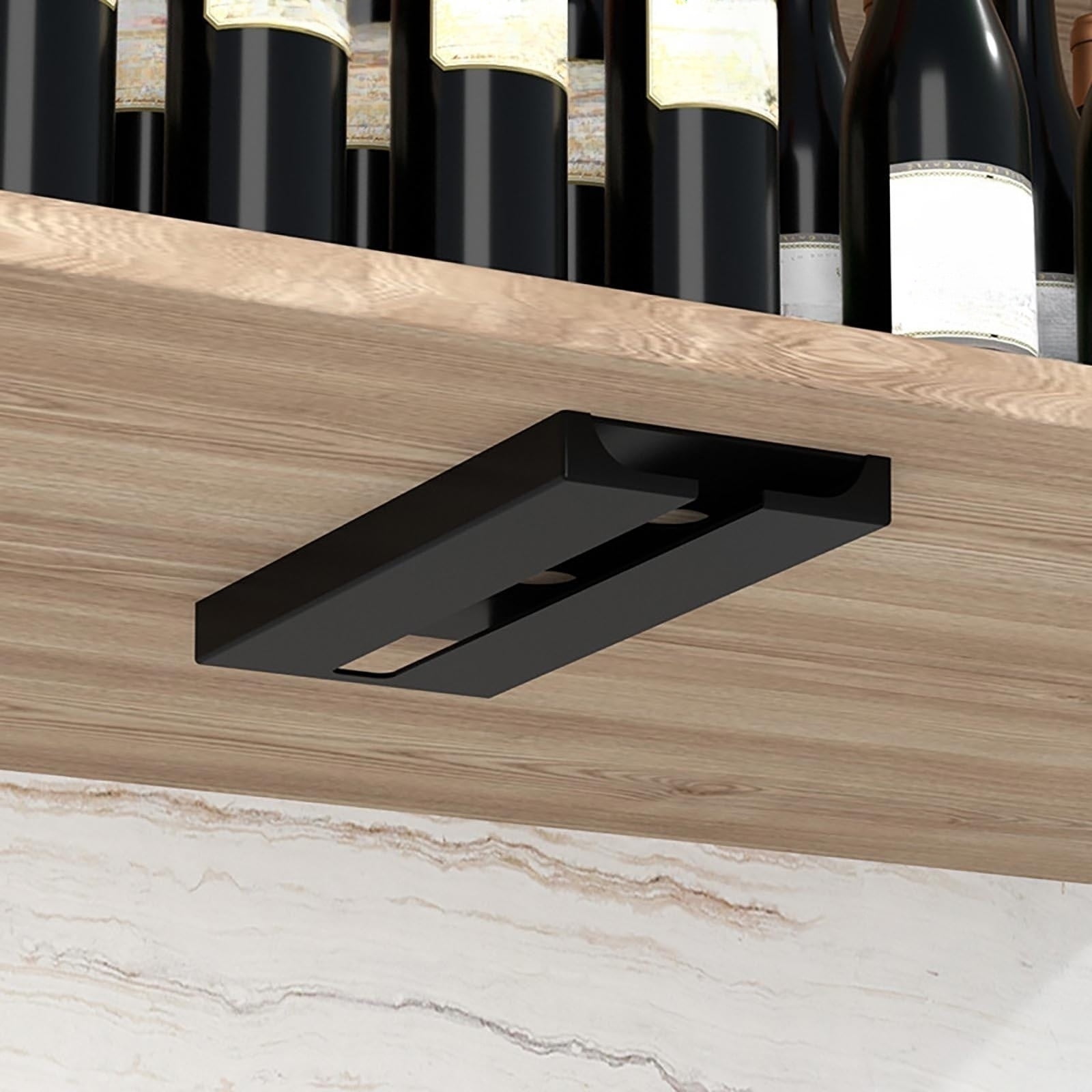 VALSEEL Kitchen Gadgets, Hanging Wine Glass Rack Home Goblet Rack ...