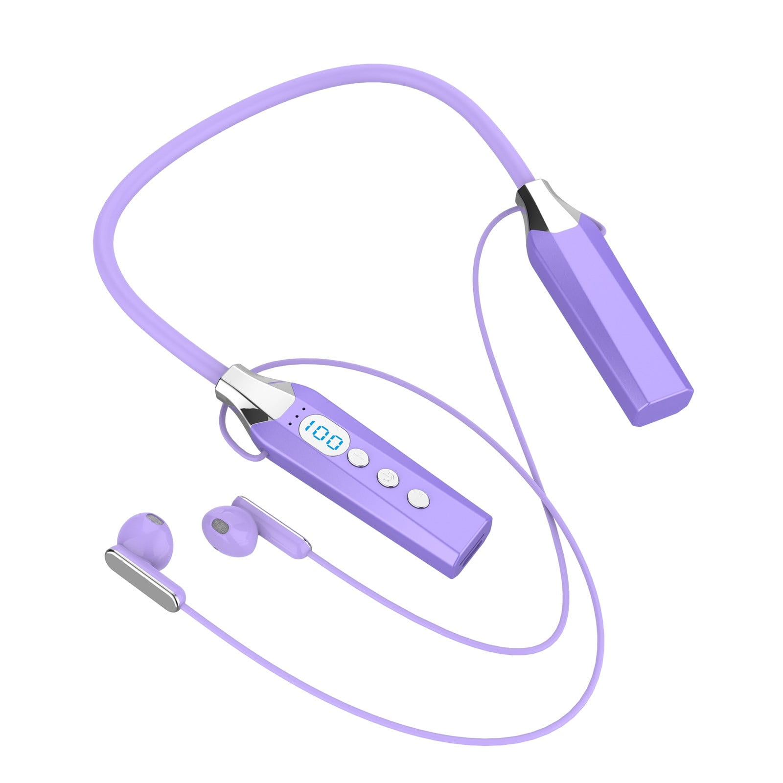 VALSEEL Neckband Bluetooth Headphones, Intelligent Digital Display ...