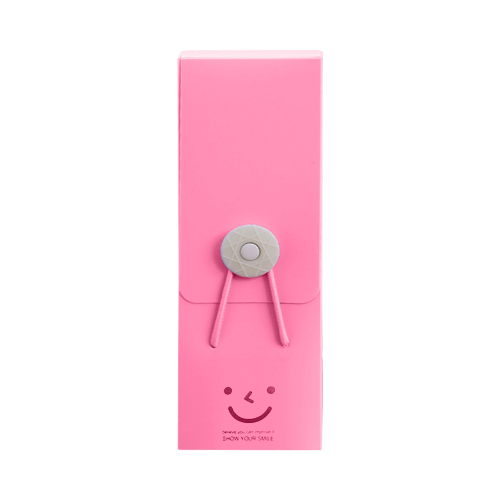 VALSEEL Pencil Case Smile Button Pencil Box Candy Color Cute Smiling ...