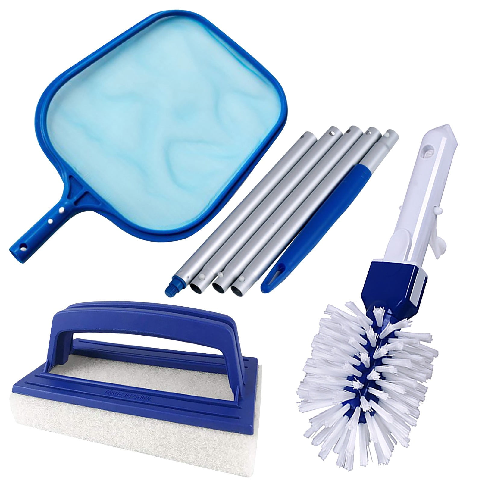 VALSEEL Scrub Brush Three-piece Swimming Pool Cleaning Net Swimming ...