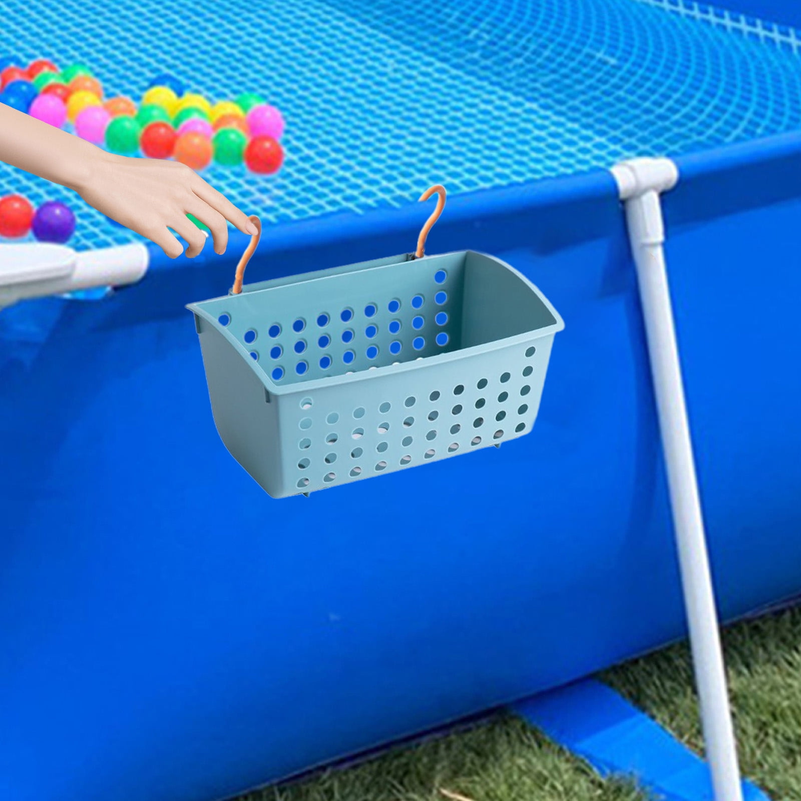 VALSEEL Swimming Pool Accessories Pool Side Storage Basket Set Pool Cup ...