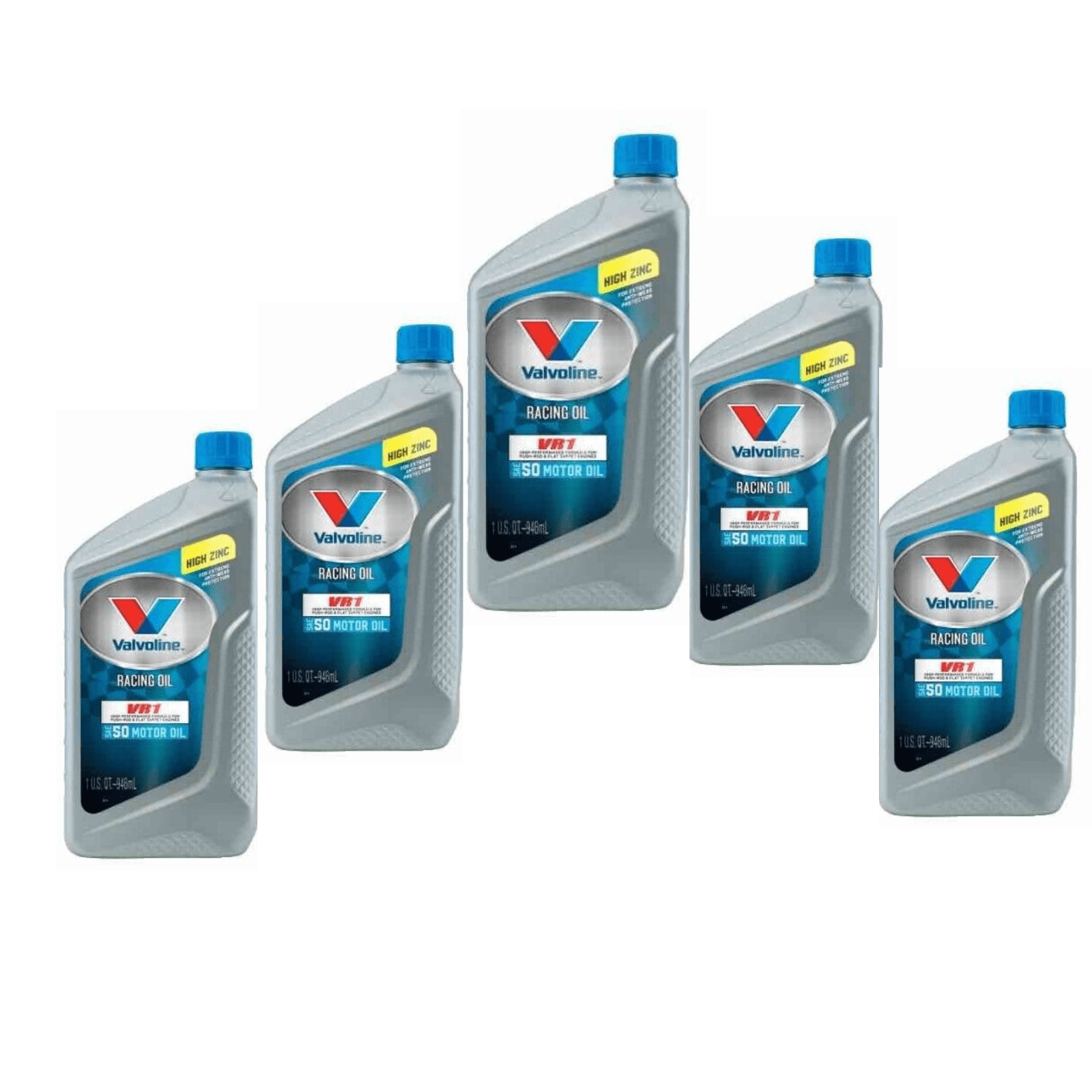 VALVOLINE 822350 VR1 Racing Engine Motor Oil VALVOLINE SAE 50 Pack of 5 ...