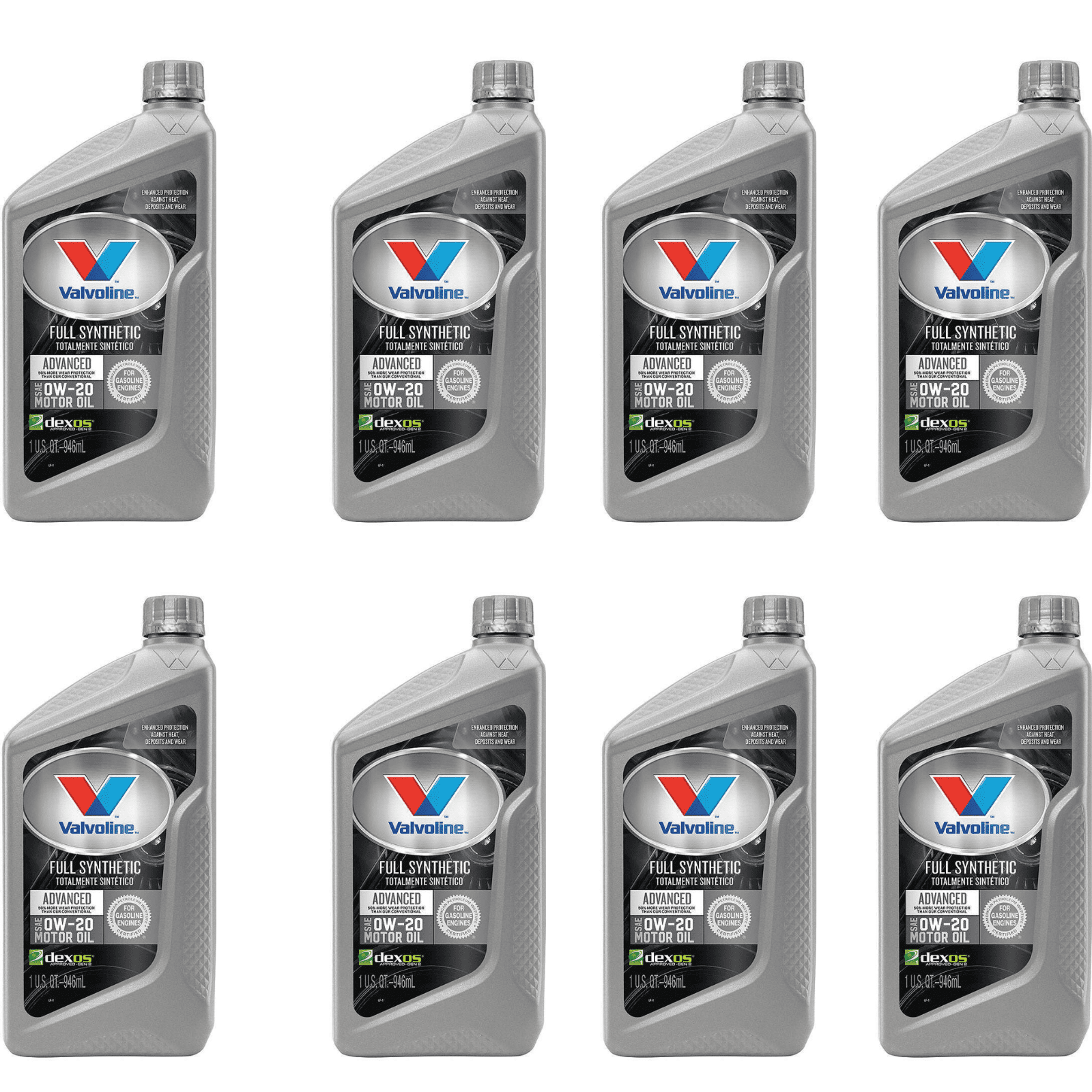 VALVOLINE VV916 Engine Oil,0W-20,Full Synthetic Pack of 8 - Walmart.com